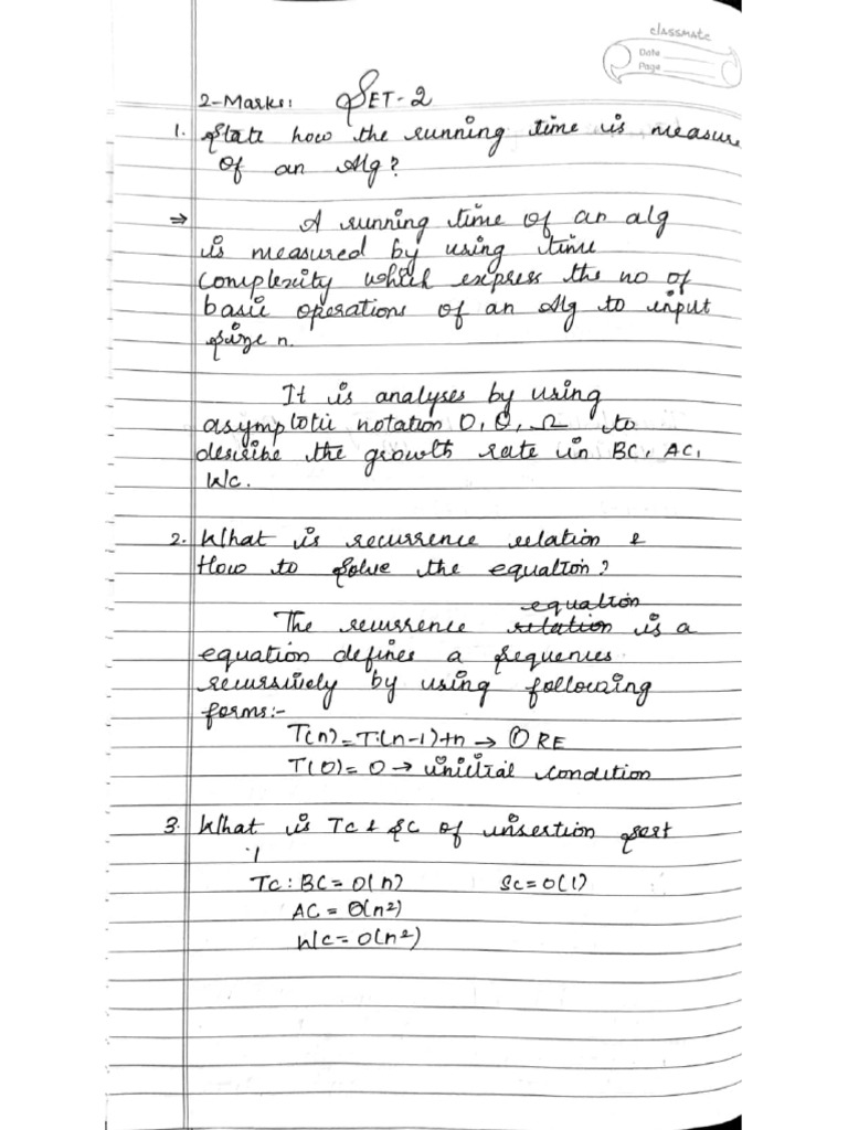 Algorithm Set 1&2 Answer | PDF