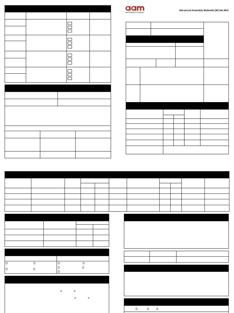 HR 001 Employment Application Form - Amm | PDF | Human Resources