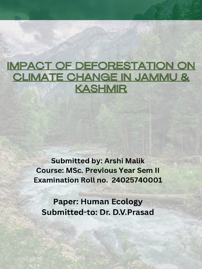 Impact of Deforestation On Climate Change in Jammu and Kashmir | PDF