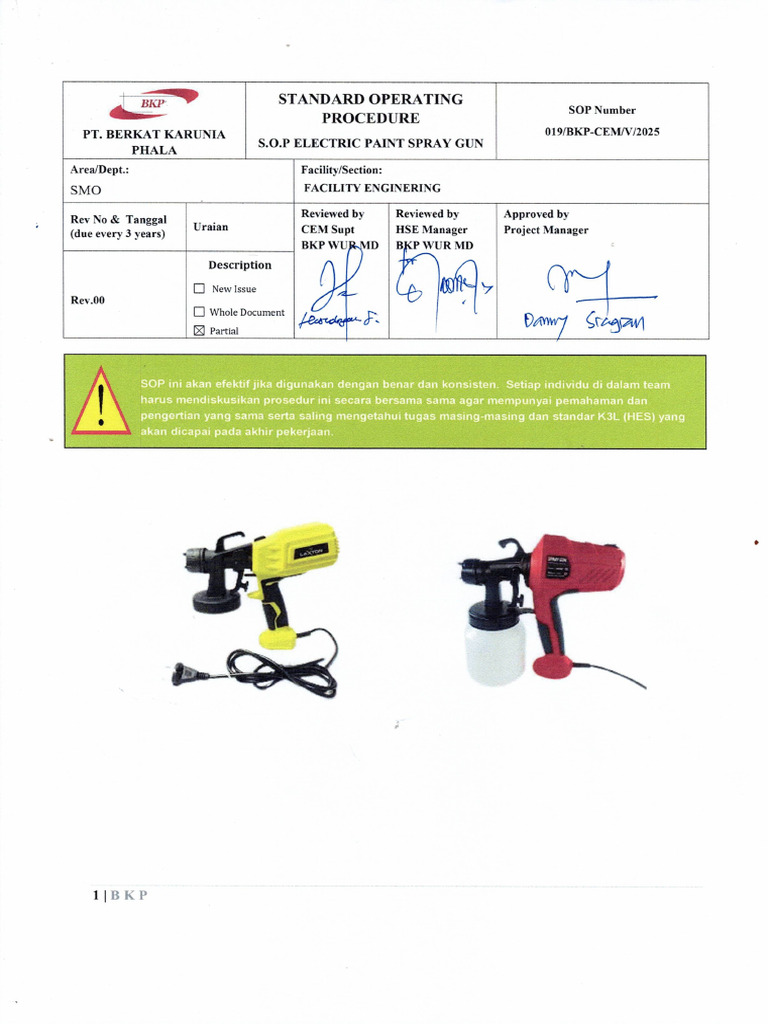 Sop Electric Paint Spray Gun | PDF