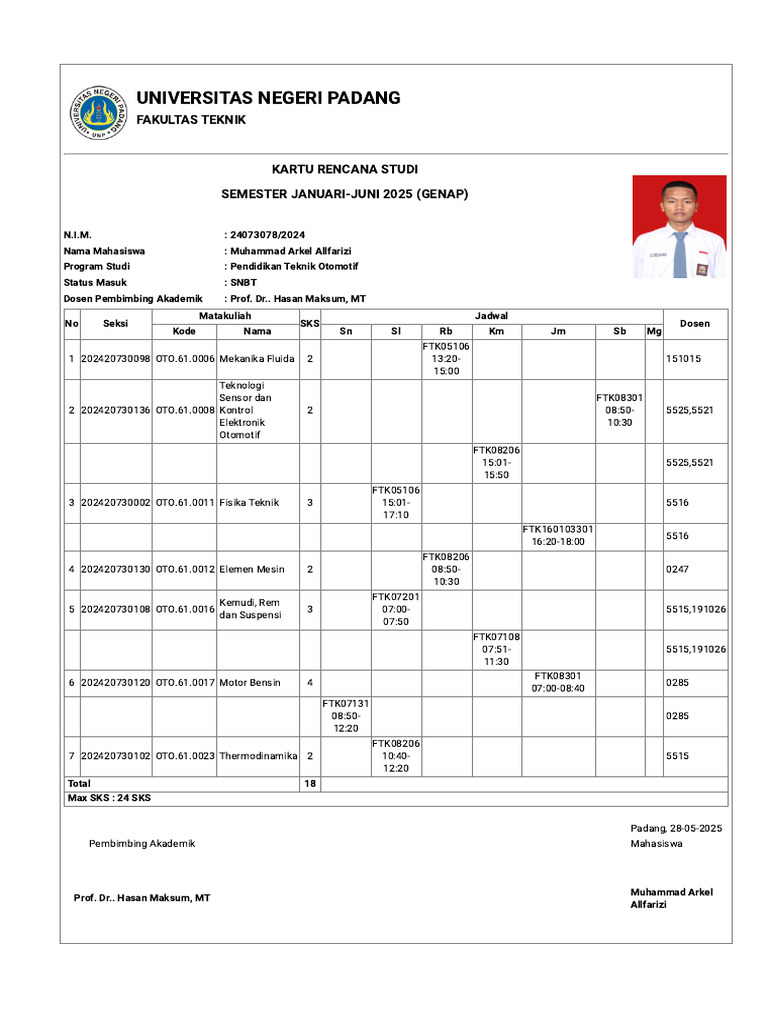 Cetak Kartu Rencana Studi 2 | PDF