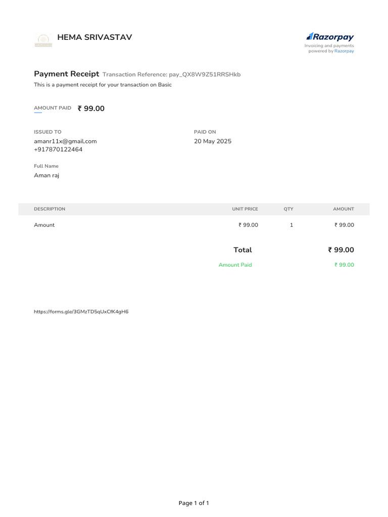 Receipt Pay - qx8w9z51rrshkb From Spiritual Guidance Tarot (Paid) PDF | PDF