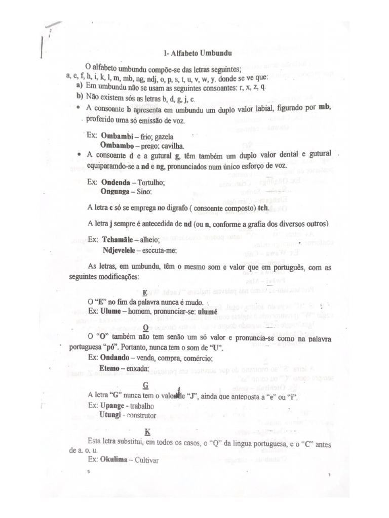Umbundu | PDF