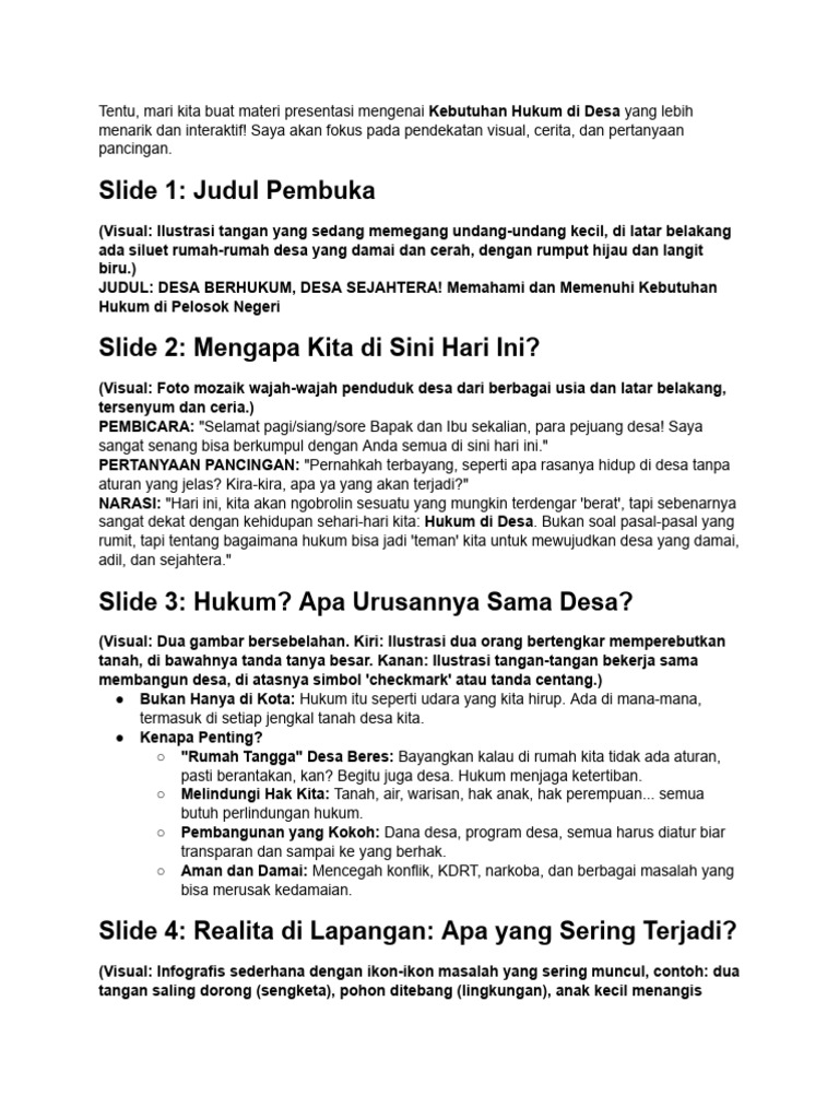 Buatkan Bahan Materi Presentasi Mengenai Kebutuhan... | PDF