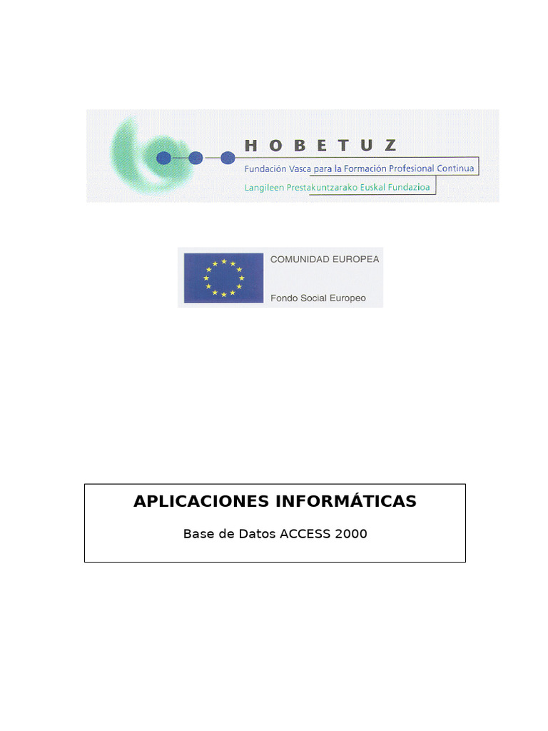 Access2000 1 | PDF | Bases de datos | Botón (Computación)