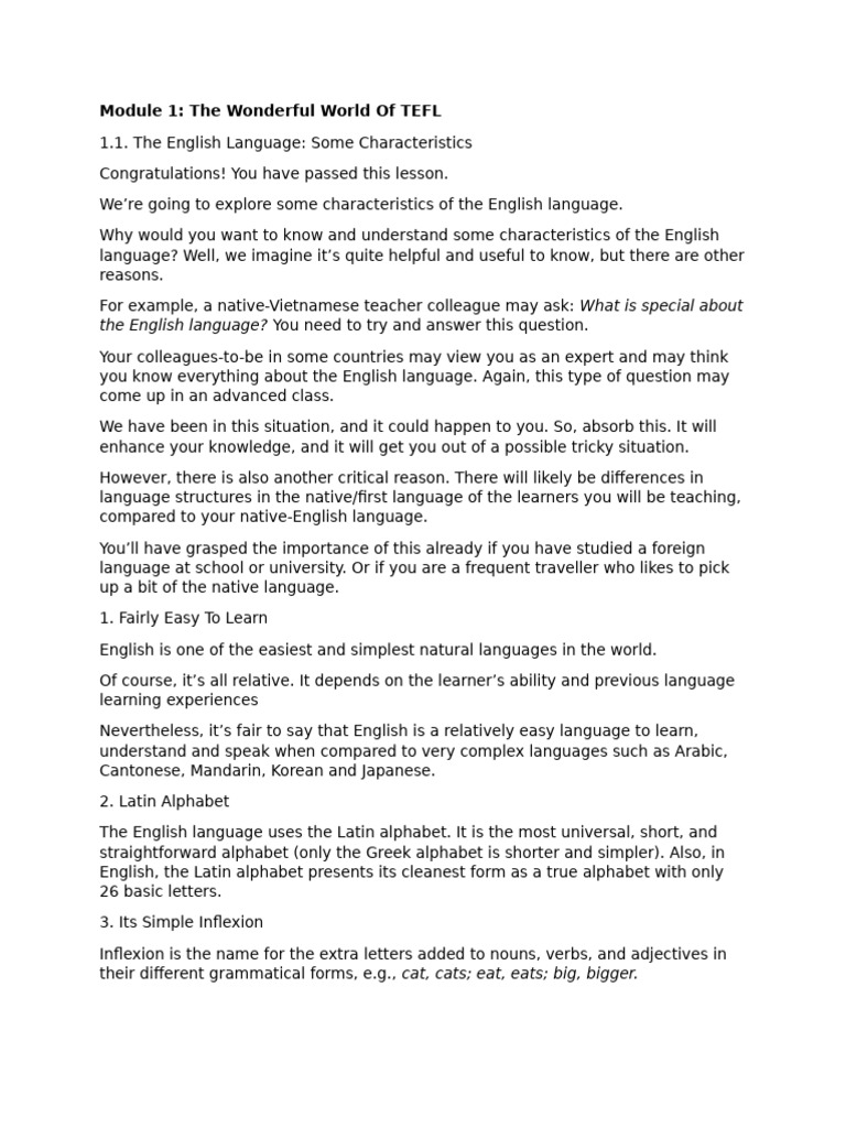 120 Hour Advanced TEFL Course | PDF | Second Language Acquisition | Second Language