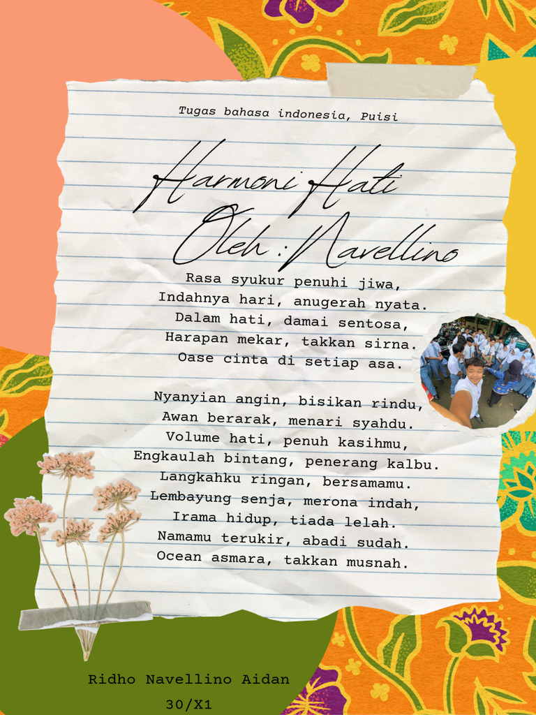 Poster Hari Puisi Nasional Gaya Pola Tebal Pink Oranye Khaki - 20250520 ...