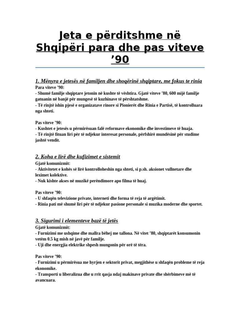 Jeta e Perditshme para Dhe Pasditeve90 | PDF