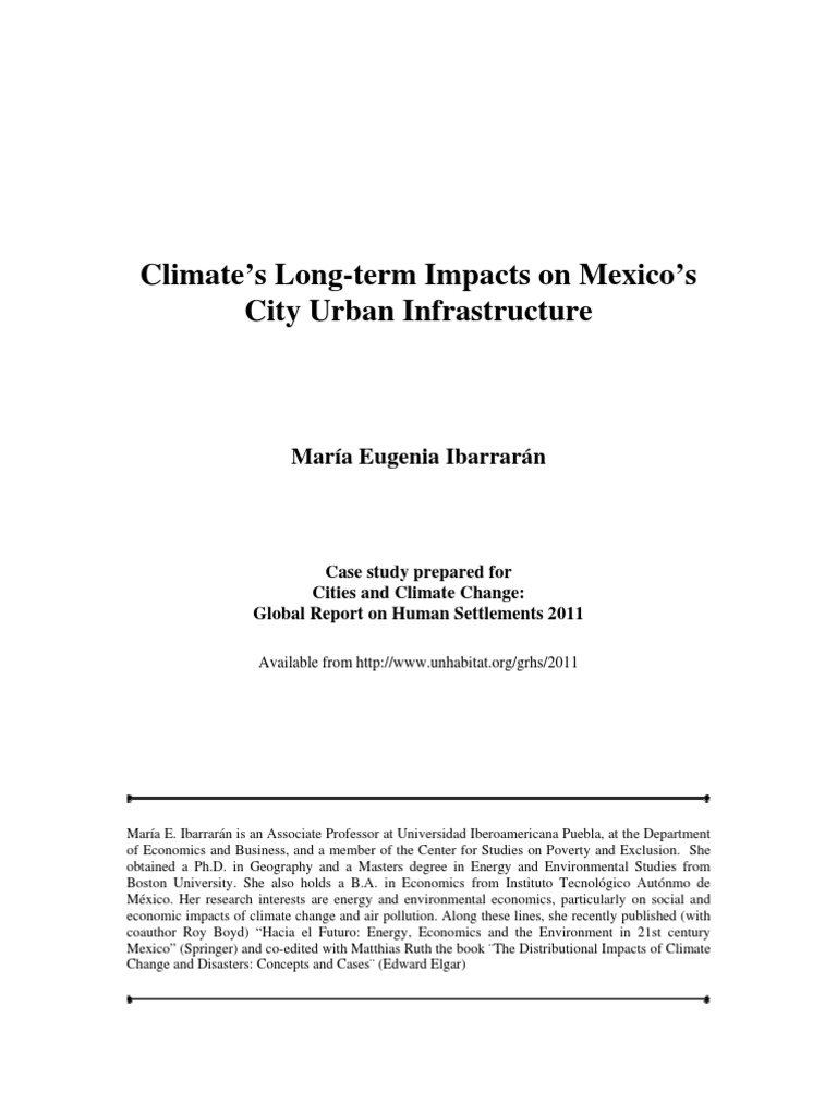 Climate's Long-Term Impacts On Mexico's City Urban Infrastructure | PDF ...
