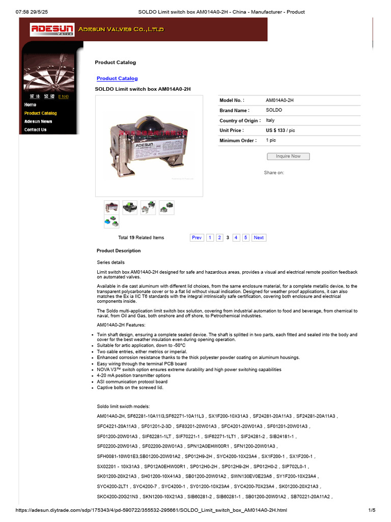 45-SOLDO Limit Switch Box AM014A0-2H - China - Manufacturer - Product ...