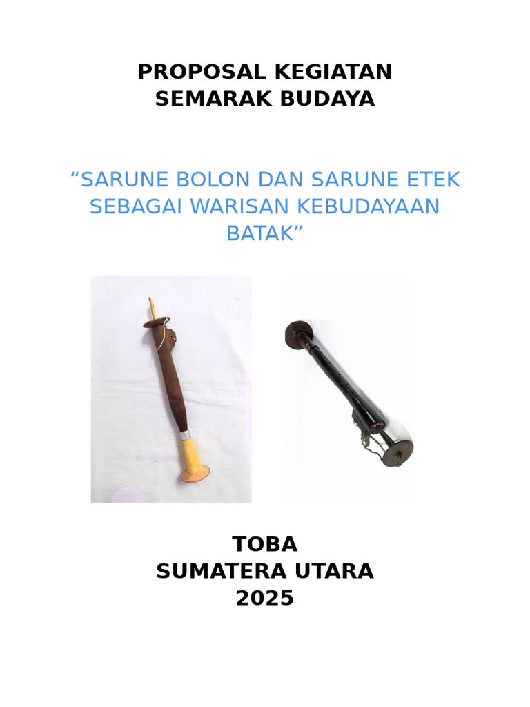 Pelestarian Sarune Bolon dan Etek | PDF