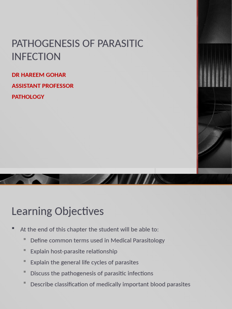Pathogenesis of Parasitic Infection | PDF | Parasitism | Diseases And ...