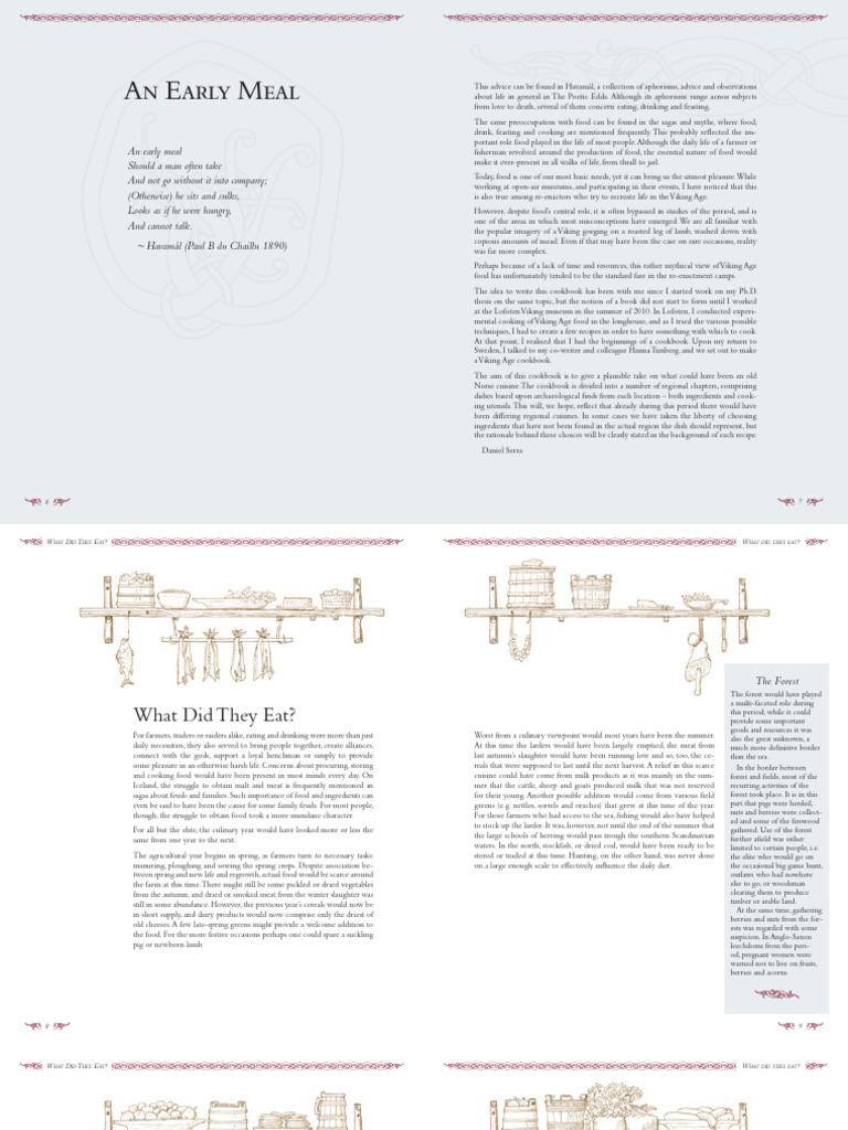 An Early Meal - A Viking Age Cookbook & Culinary Odyssey | PDF ...