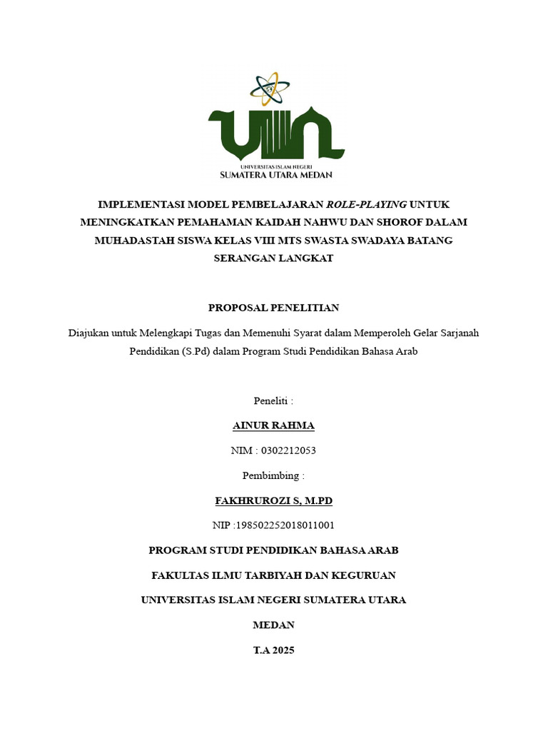 Proposal Indonesia | PDF