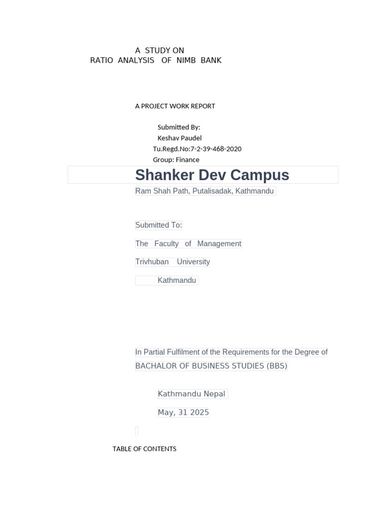 Bbs 4th Year Projects | PDF