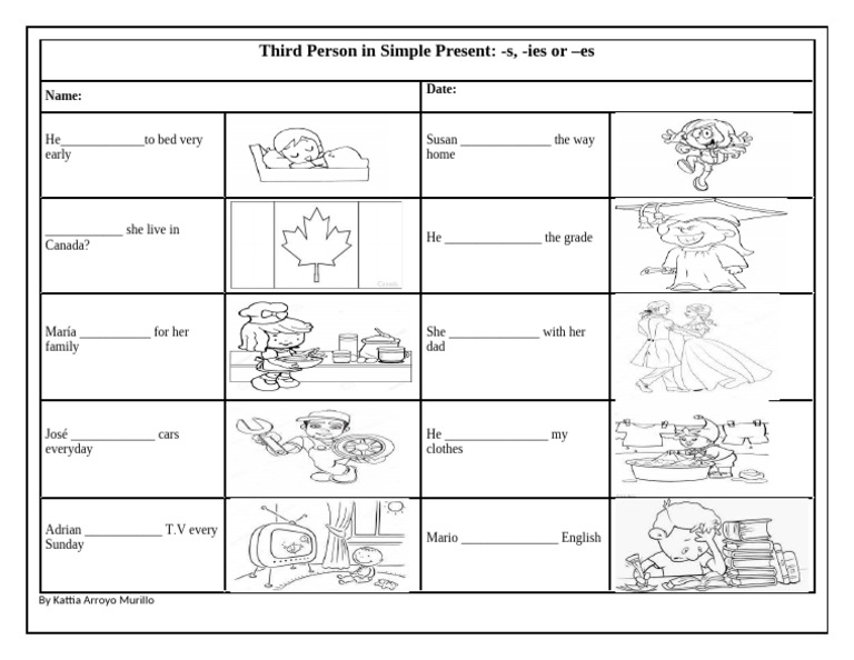 Simplepresentworksheet 1 | PDF