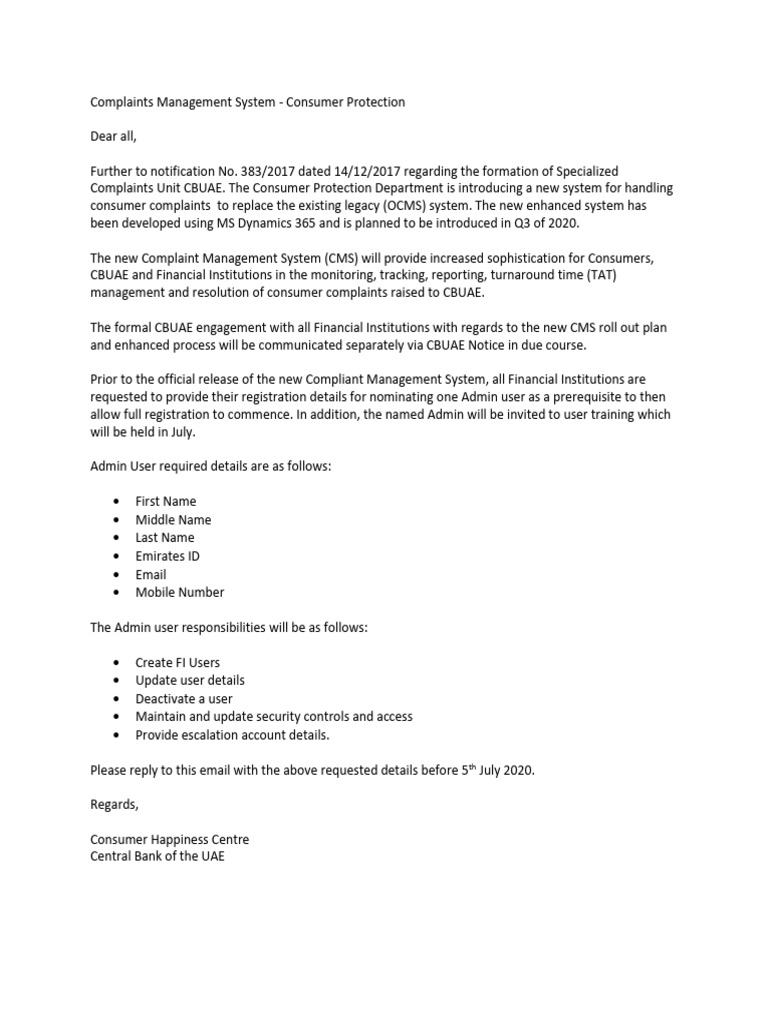 Complaints Management System - Consumer Protection | PDF | Internet ...