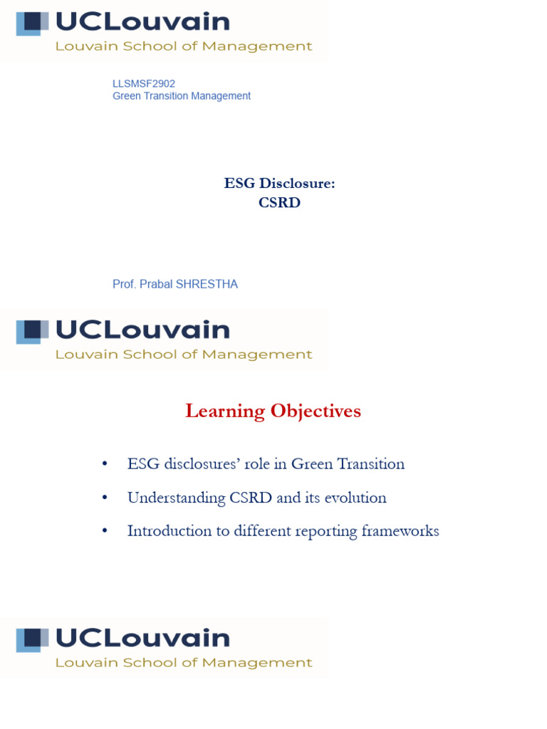 Llsmsf2902 2024 Lecture7 Part1 CSRD | PDF | Economies | Business