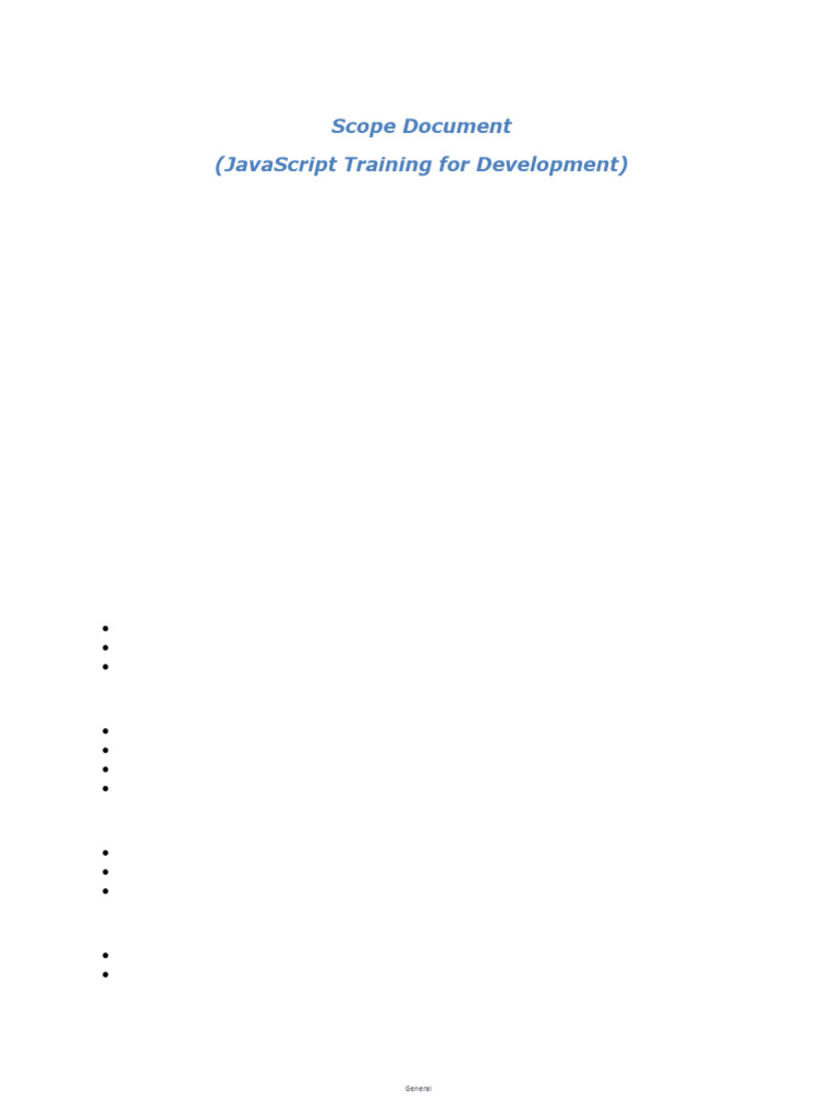 Scope Javascript Training Pdf Java Script Xml