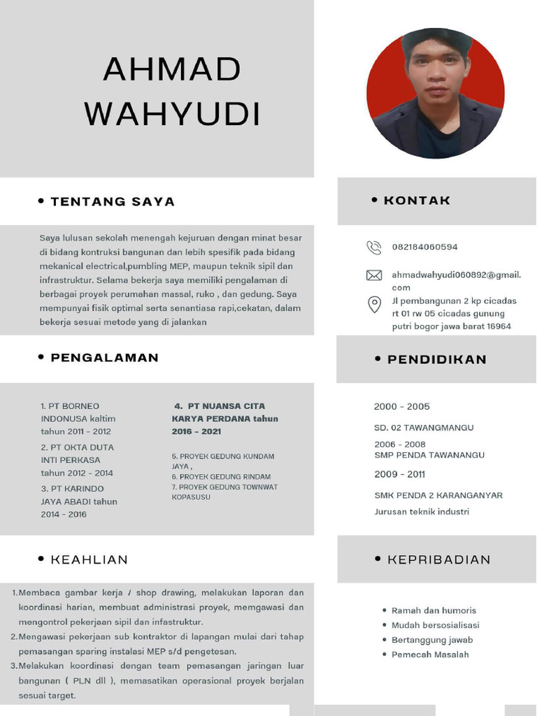 Ahmad Wahyudi Cv | PDF