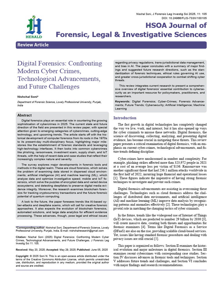 Digital Forensics: Trends and Challenges | PDF | Cybercrime | Digital ...