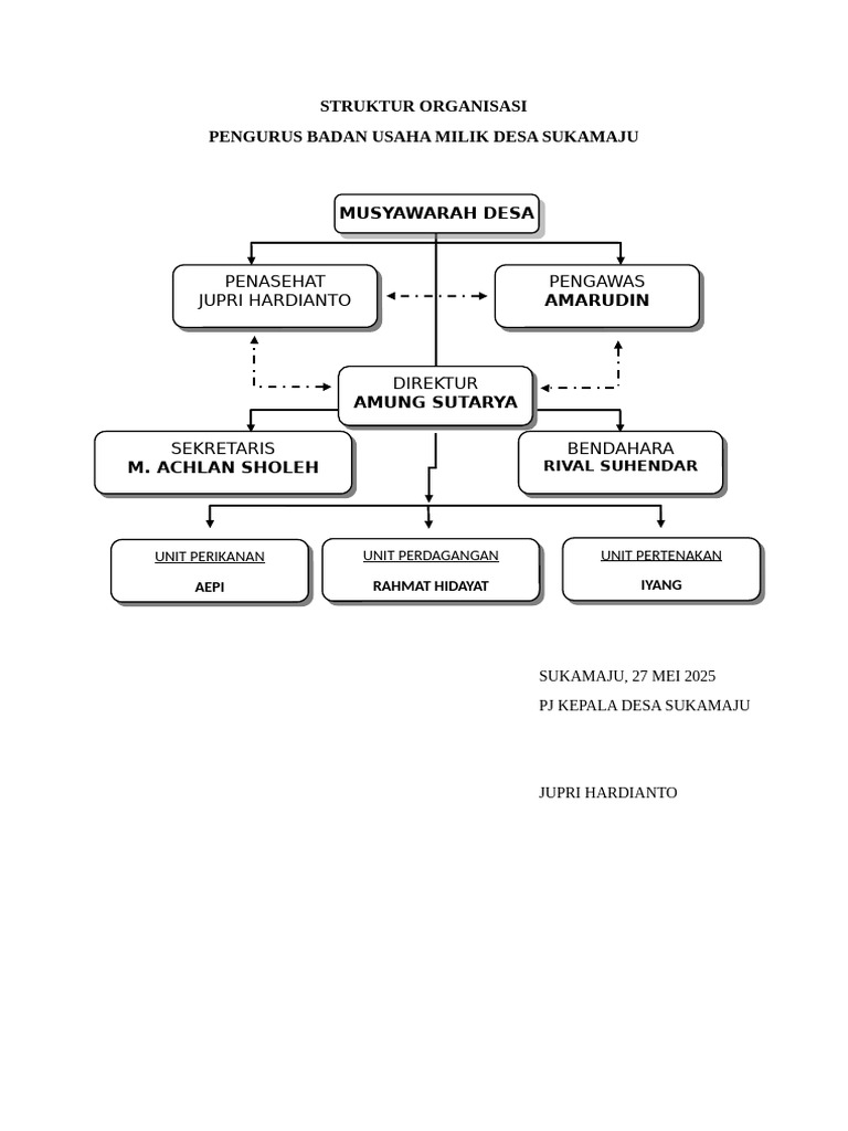 Struktur Organisasi Bumdes | PDF
