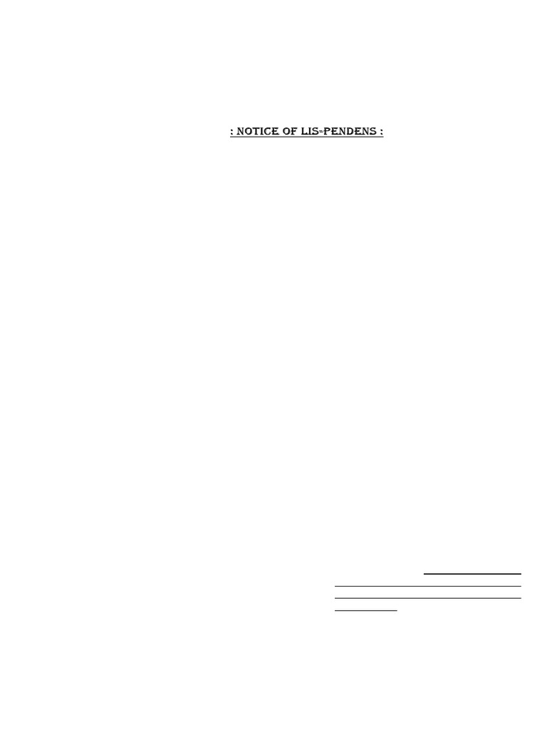 Lis Pendens Bhutada | PDF | Law And Economics | Natural Resources Law