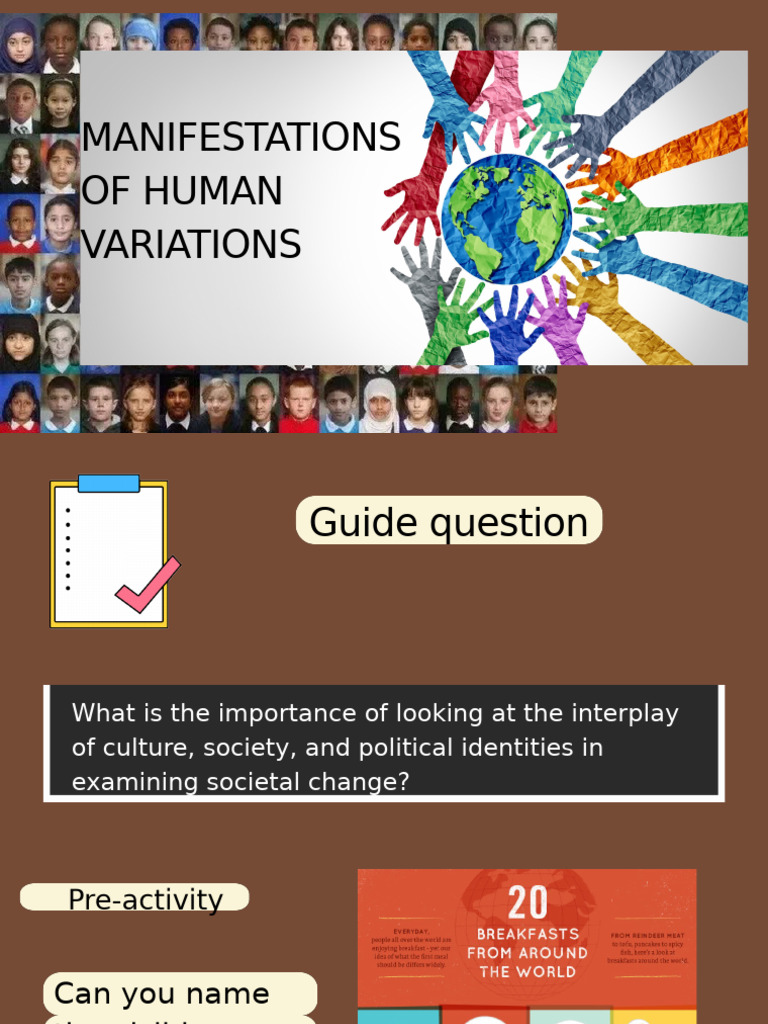 Week 2 Lesson 1 Manifestations of Human Variations | PDF | Heads Of ...