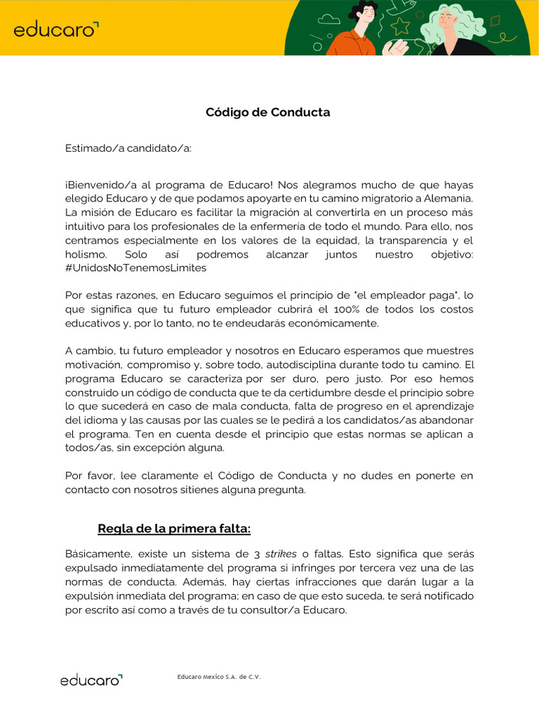 C Digo de Conducta Educaro Dic 2023 | PDF
