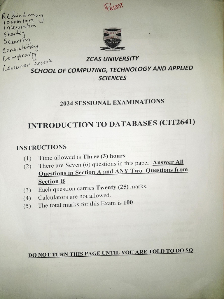 2024 Past Paper Databases | PDF