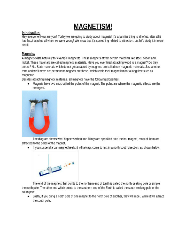 Understanding Magnetism and Its Properties | PDF | Magnet | Magnetism