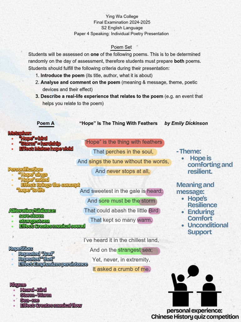Poetry Presentation Guidelines | PDF | Poetry