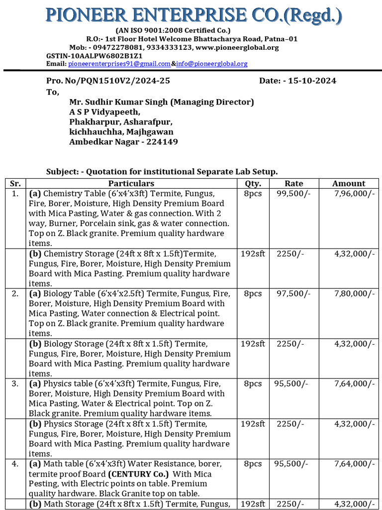 A S P Vidyapeeth - Separate Lab | PDF | Materials