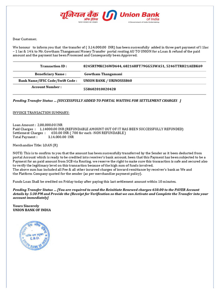 NOTIFICATION Gowtham Thangamani | PDF