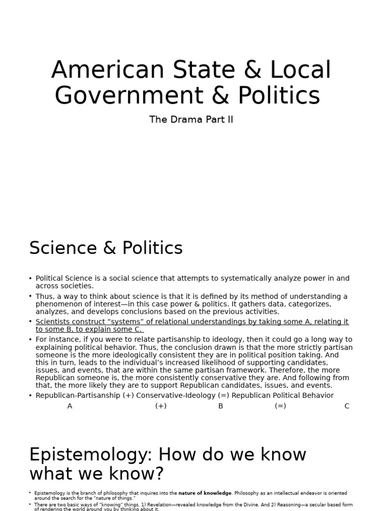 American State & Local Government & Politics, Part II | PDF | Reason ...
