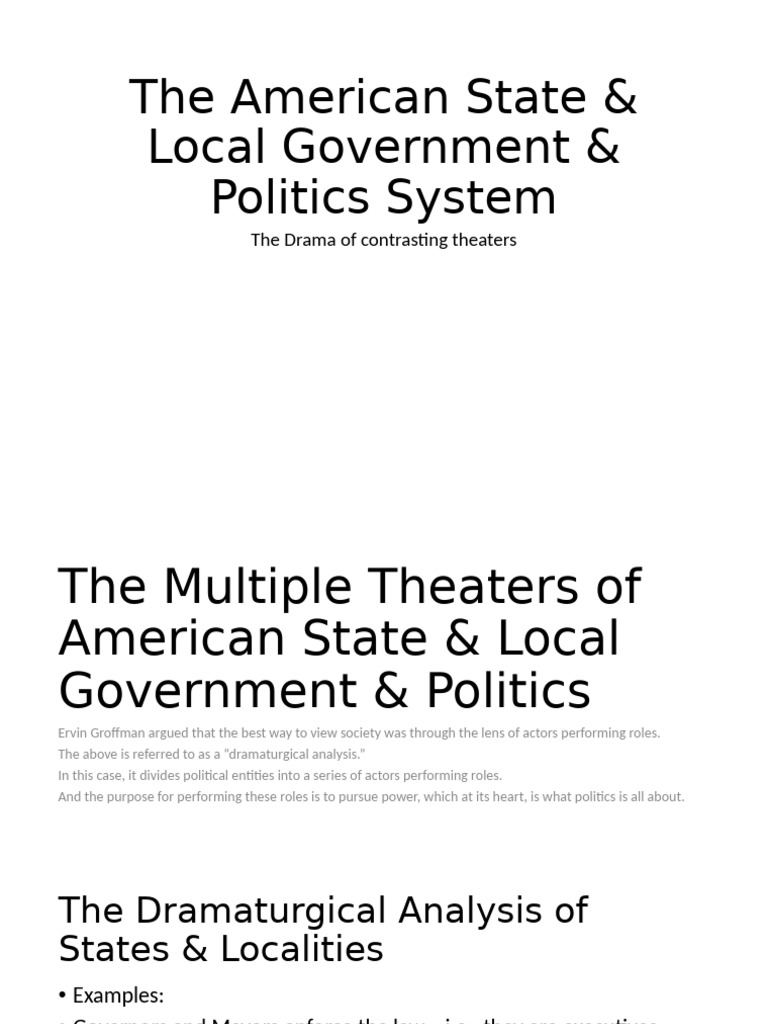 The American State & Local Government & Politics | PDF | Separation Of ...