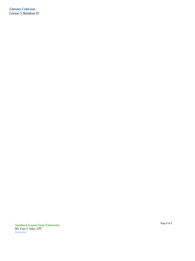 05 Handout Lesson 5 | PDF