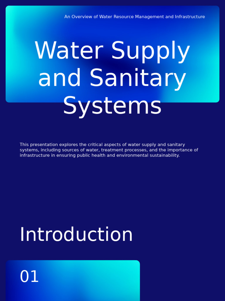 Water Supply and Sanitary Systems Overview | PDF | Water Pollution ...