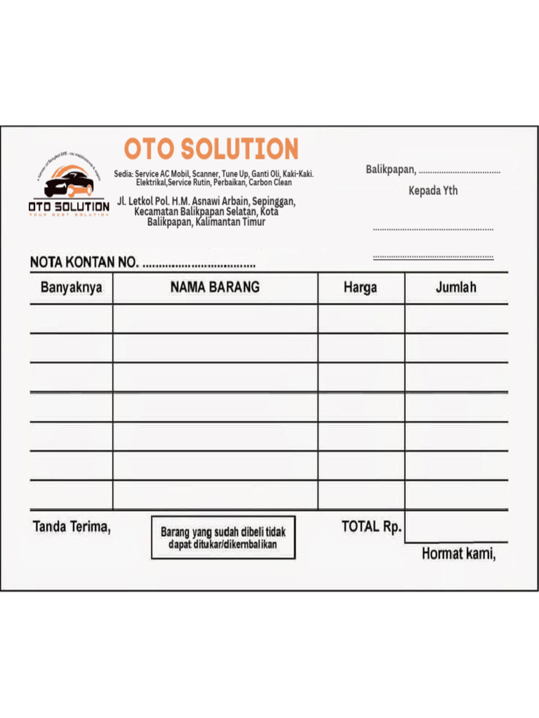 Nota Oto Solution PDF | PDF