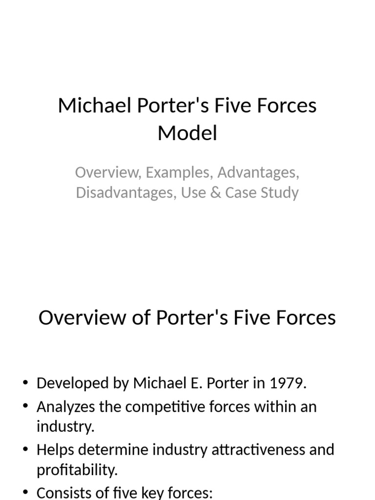 Porters Five Forces Model Presentation | PDF