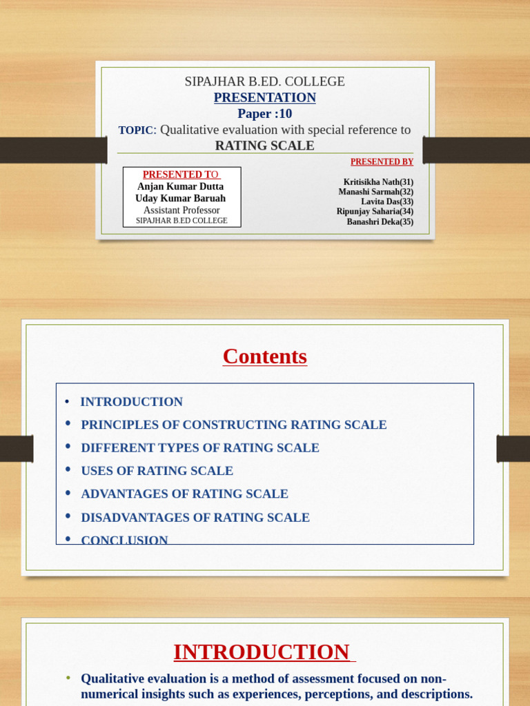 Advantages and Disadvantages of Rating Scales | PDF | Likert Scale ...