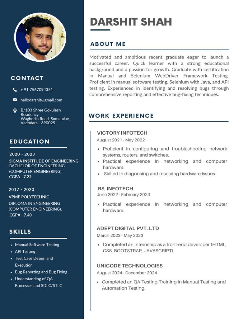 Darshit Resume 2025 | PDF