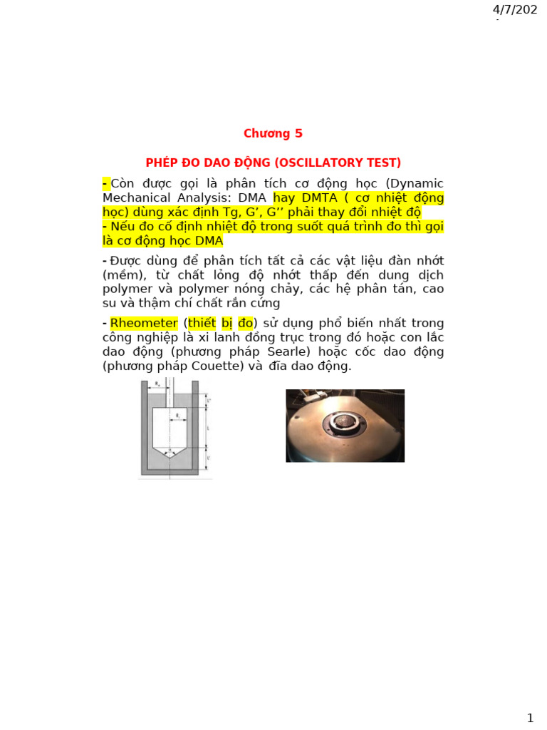 Chuong 5 Oscillatory Test | PDF