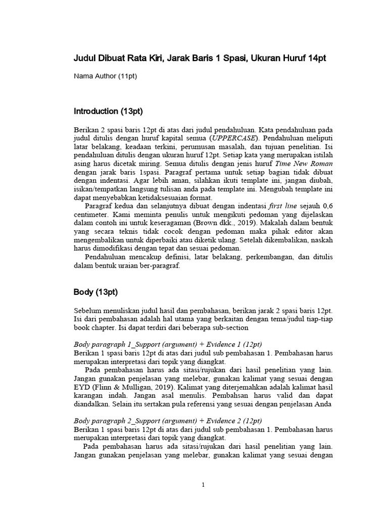 TEMPLATE Essay - Book Chapter - 2025 | PDF