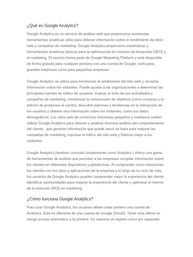 Google Analytics | PDF | Red mundial | Internet y web