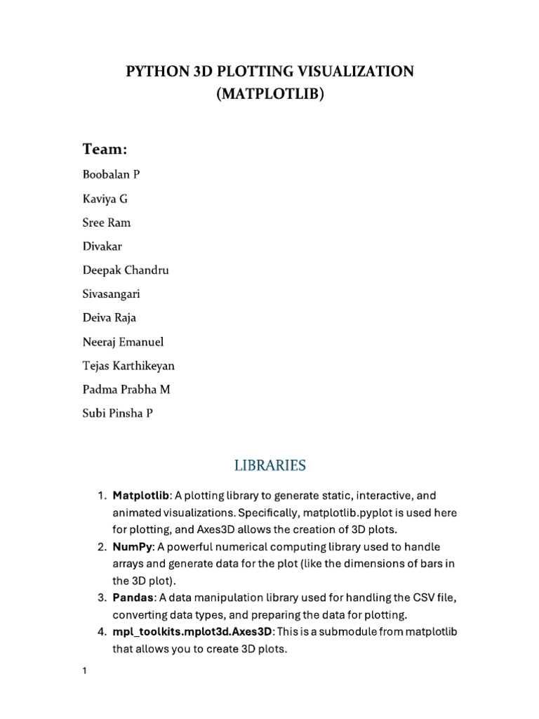Datavisualization 3dmatplotlib Pdf
