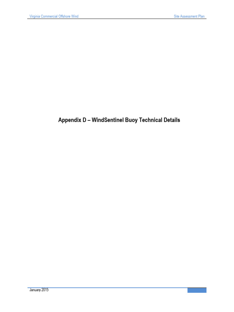 COSW Appendix D Wind Sentinel Buoy Technical Details | PDF