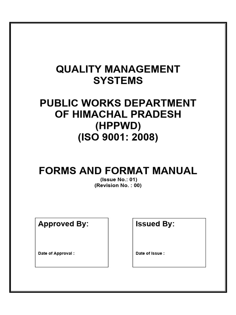Forms and Formats - QMS - ISO | PDF | Cheque | Business