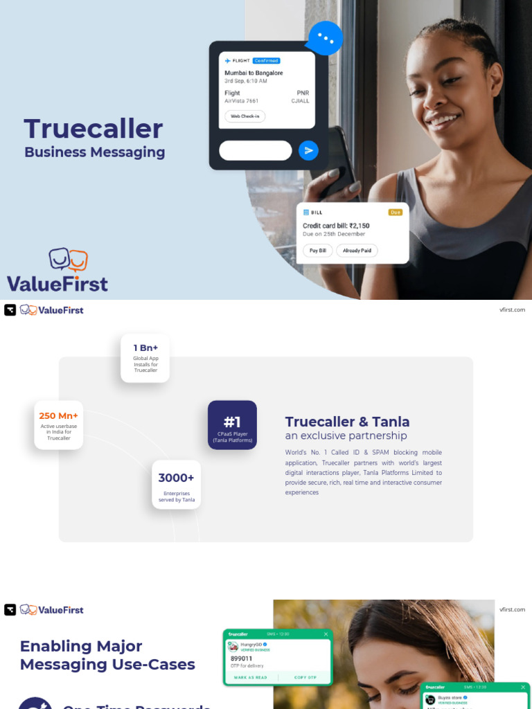 Truecaller With ValueFirst | PDF | Credit Card | Debit Card