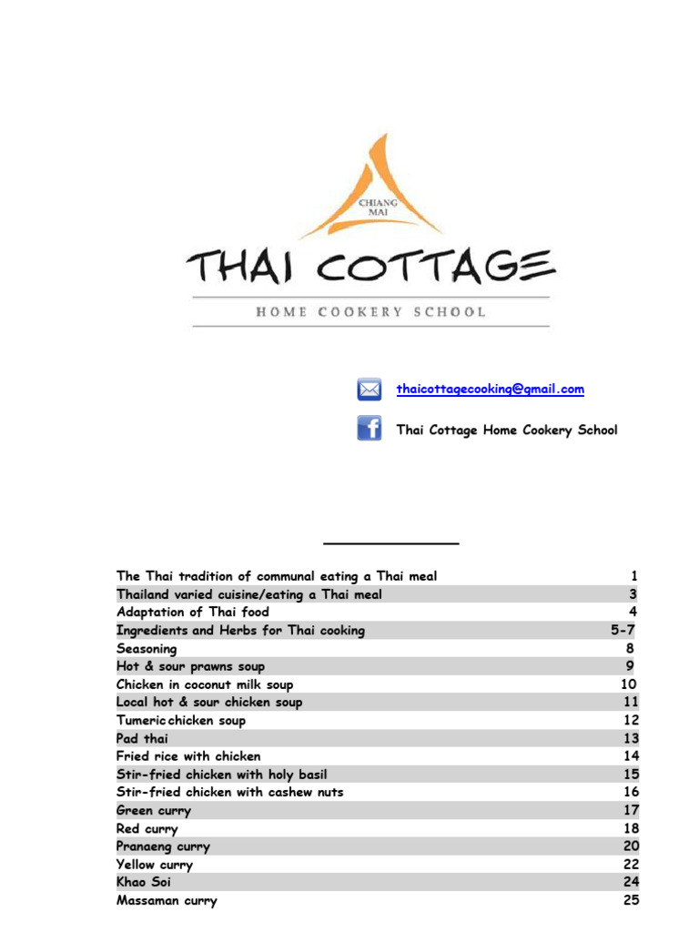 Art of Thai Cooking Authentic Thai Food: Thai Cottage Home Cookery ...